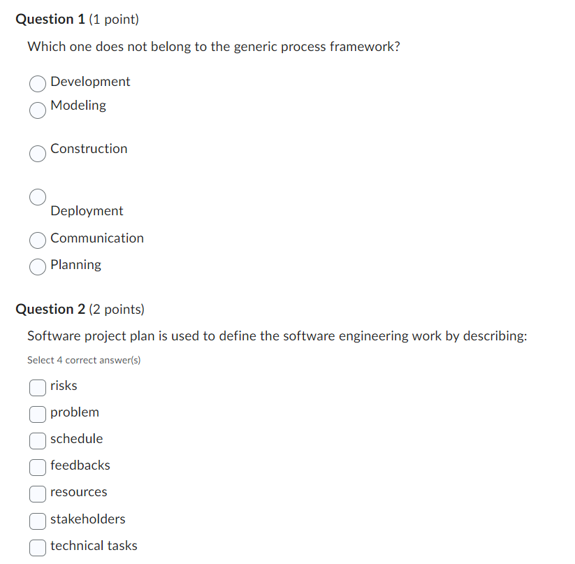 Solved Which one does not belong to the generic process | Chegg.com
