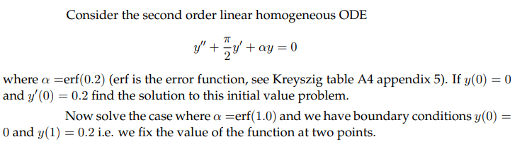Solved Consider the second order linear homogeneous ODE | Chegg.com