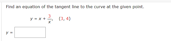 Solved Find an equation of the tangent line to the curve at | Chegg.com