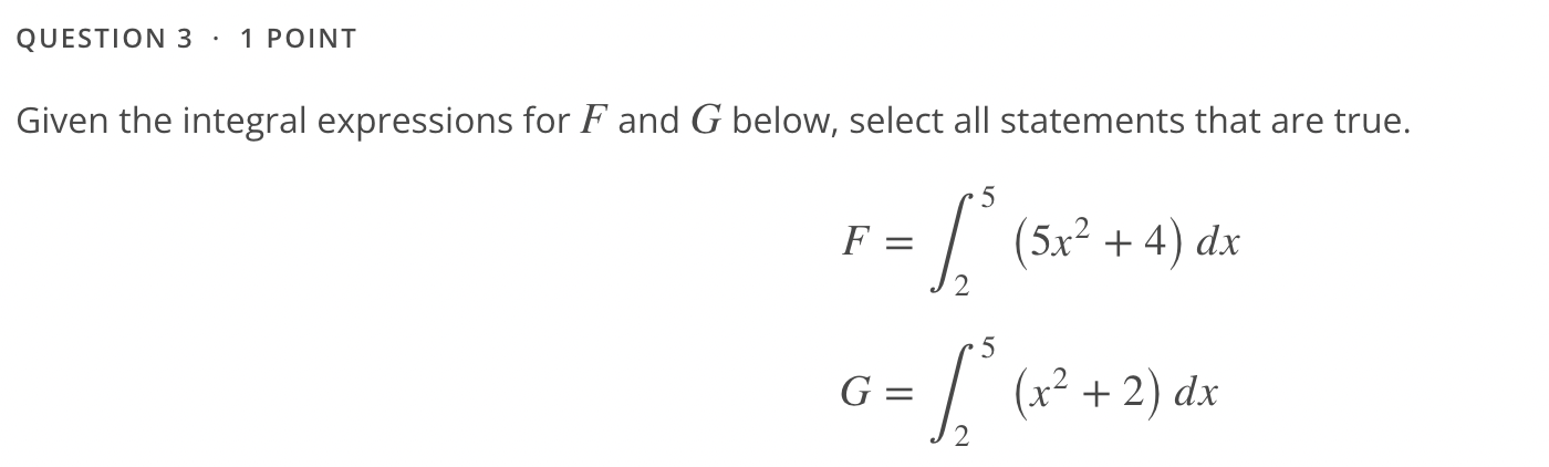 Given the integral expressions for F and G below, | Chegg.com
