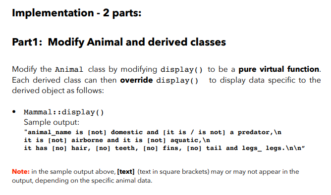 #ifndef ANIMAL_HPP #define ANIMAL_HPP #include class | Chegg.com