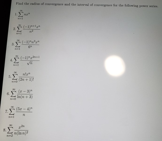 Find the radius of convergence and the interval of | Chegg.com