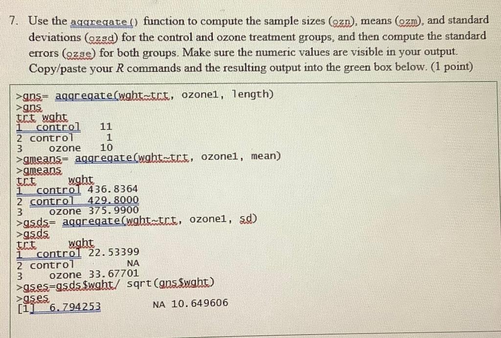 6. Run the Ozone applet (see handout), save the data | Chegg.com