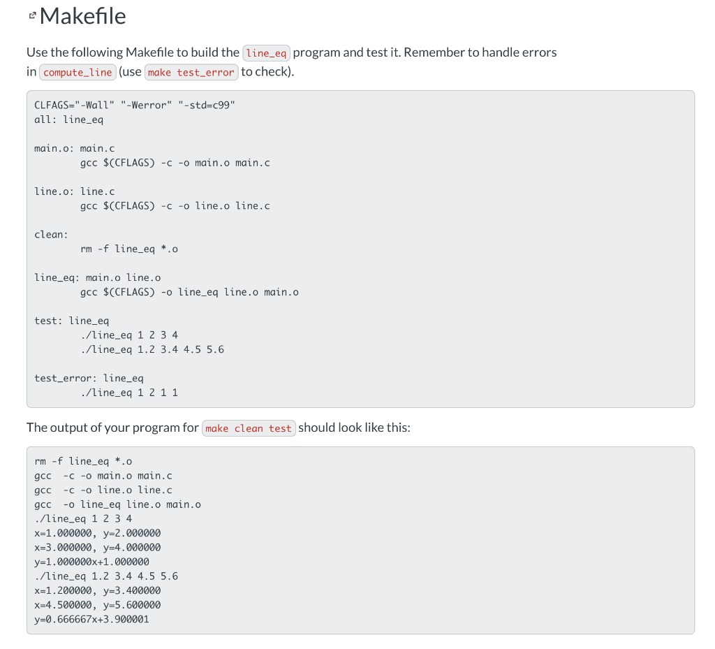 Solved C programming language slope and y intercept of line | Chegg.com