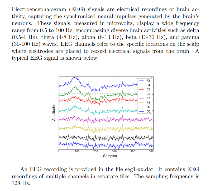 Solved Electroencephalogram (EEG) signals are electrical | Chegg.com