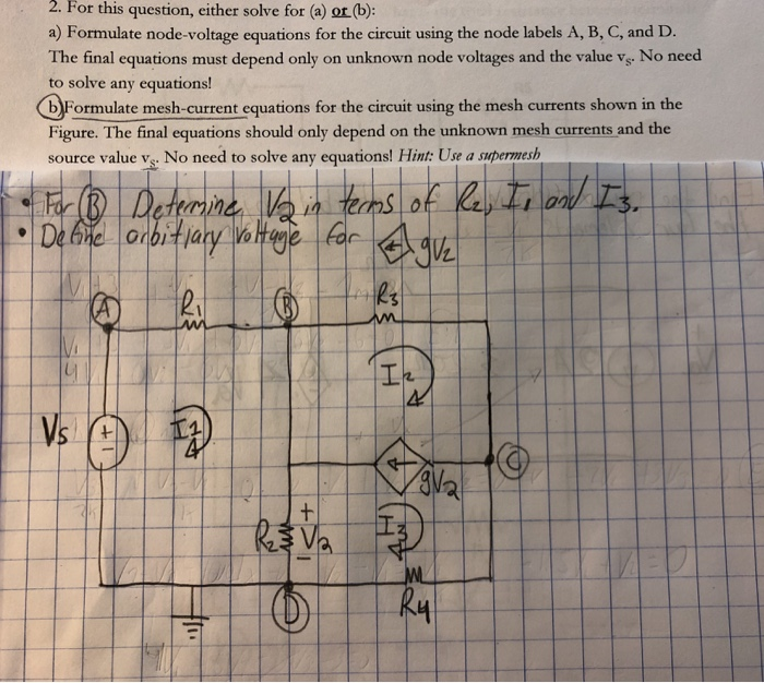 Solved For This Question Either Solve For A Or B 2 A 1758
