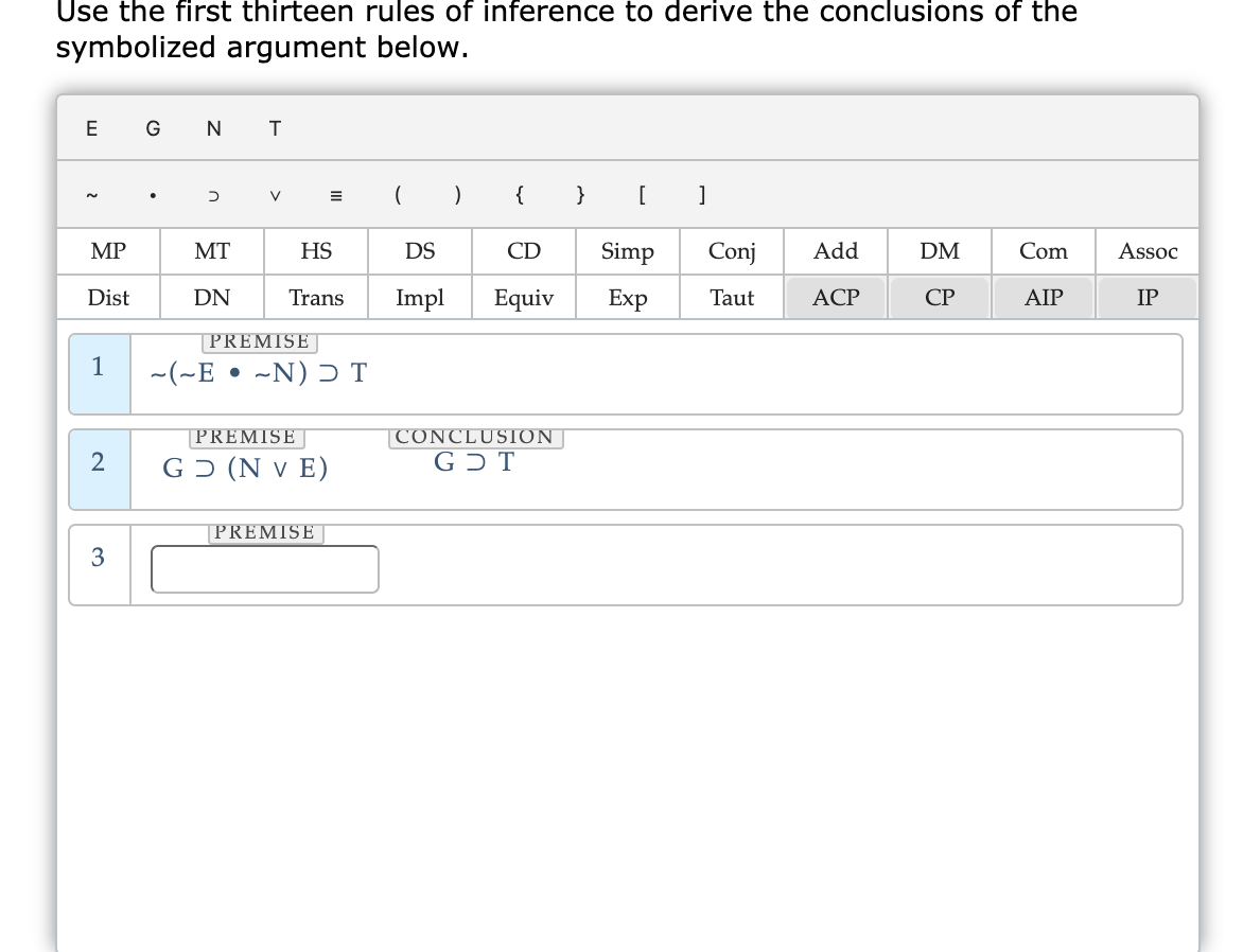 Solved Use the first four rules of inference (MP, MT, HS, | Chegg.com