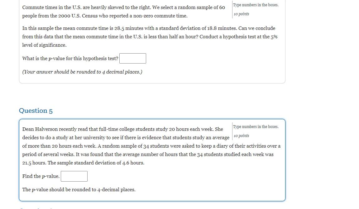 Solved Commute times in the U.S. are heavily skewed to the | Chegg.com
