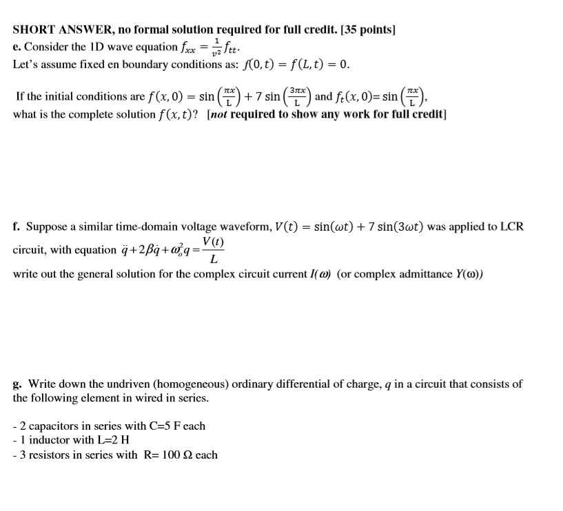 Solved a. "Three similar LRC circuits, A, B, C, all have the | Chegg.com