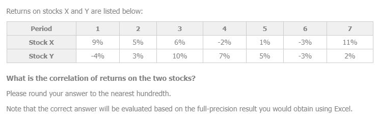 Solved Returns on stocks x ﻿and Y ﻿are listed below:What is | Chegg.com