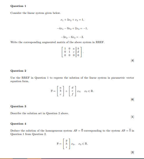 Solved Consudder the linear system given below. | Chegg.com