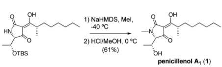 Solved он ОН HN 1) NaHMDS, Mel, -40 °C 2) HСимеон, оос (61%) | Chegg.com