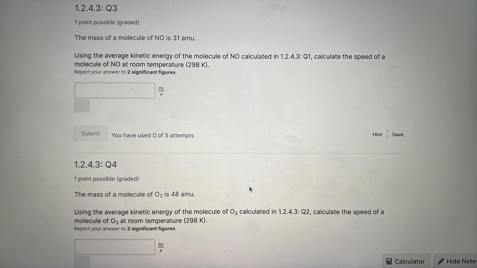 Solved The reaction between gas phase nitrogen monoxide (NO) | Chegg.com