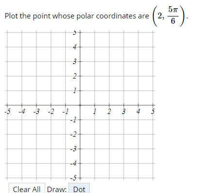 Solved Plot the point whose polar coordinates are (2,57). 5+ | Chegg.com