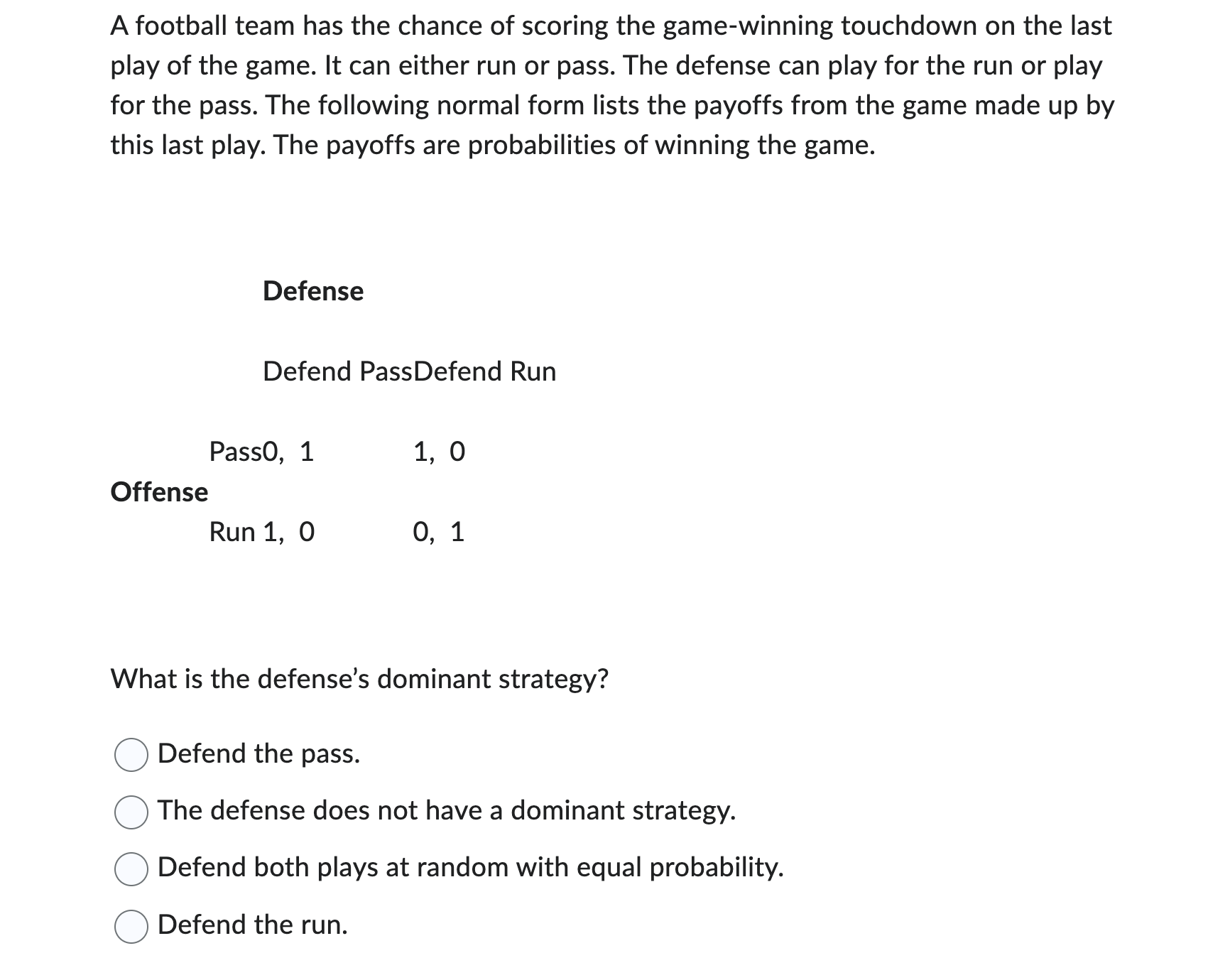 Solved A football team has the chance of scoring the | Chegg.com