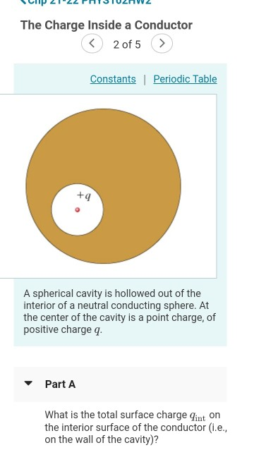 Solved The Charge Inside a Conductor 2 of 5 Constants | Chegg.com