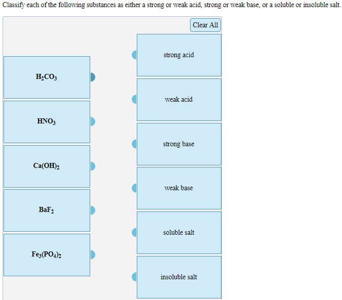 Solved Classify each of the following substances as either a | Chegg.com