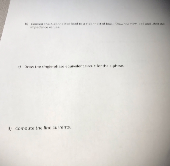 Solved 3) An abc sequence balanced three-phase Y-connected | Chegg.com