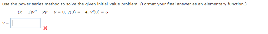 Solved Use the power series method to solve the given | Chegg.com