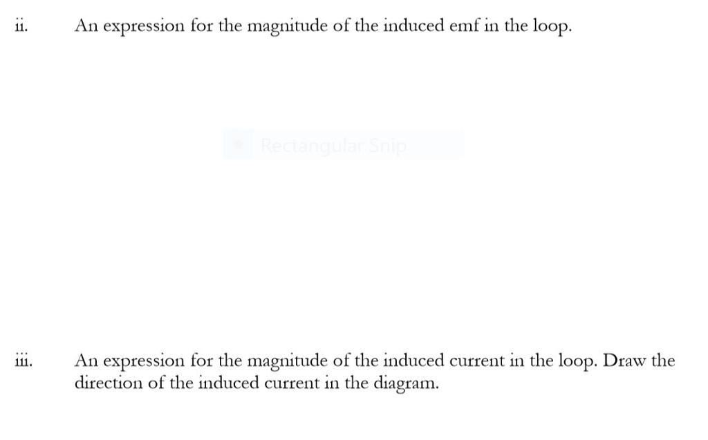 Solved 1. Time-Dependent Current. The rectangular wire loop | Chegg.com