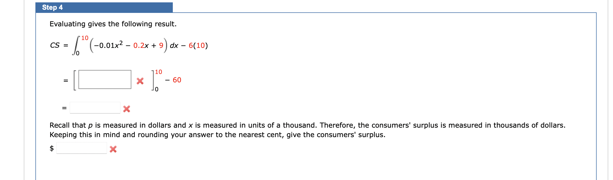 Solved Evaluating gives the following result. | Chegg.com