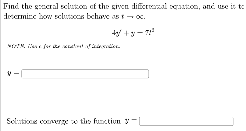 Solved Find the general solution of the given differential | Chegg.com