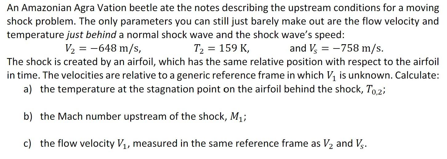 Solved An Amazonian Agra Vation beetle ate the notes | Chegg.com