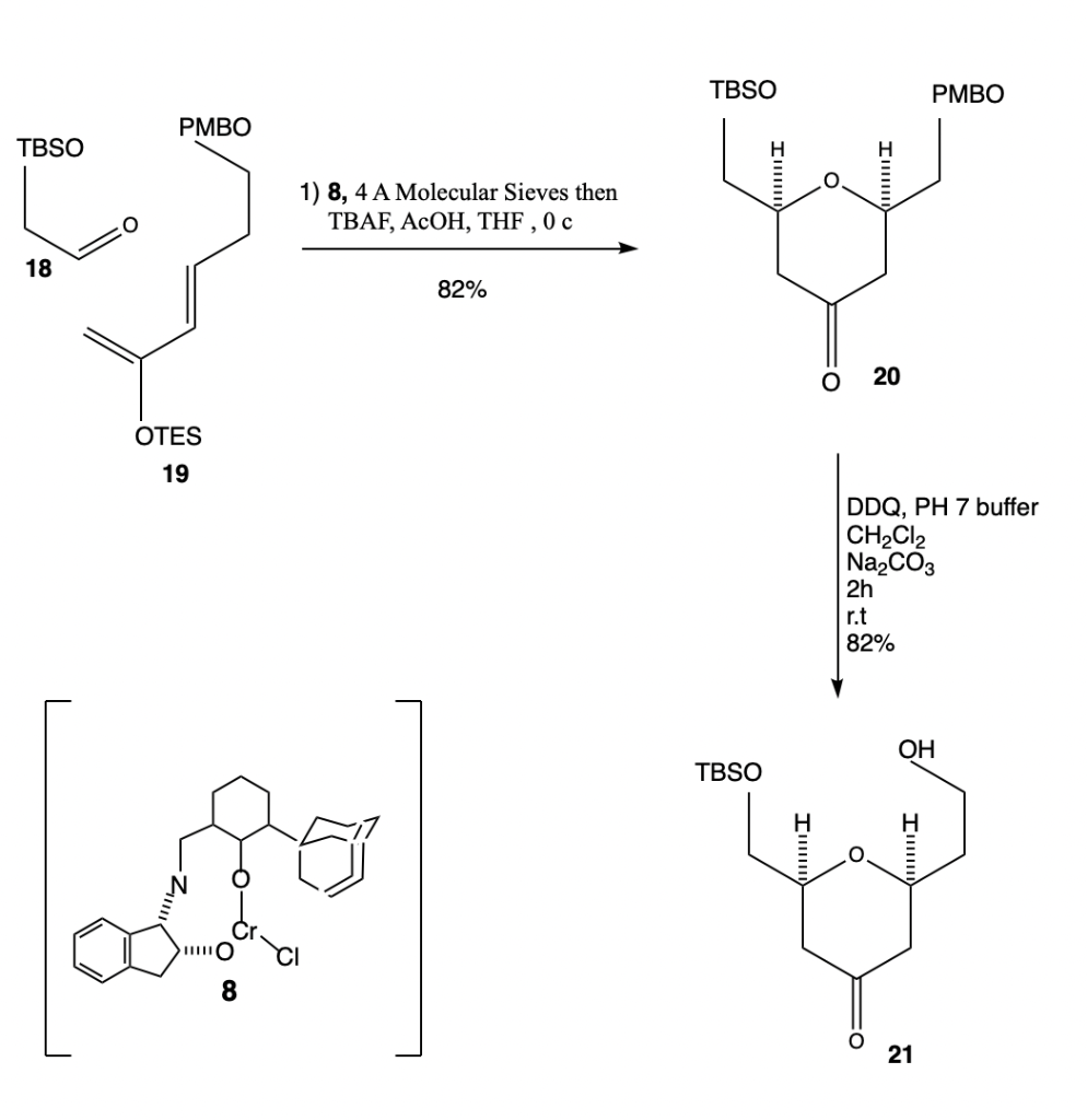 Solved 1) 8, 4 A Molecular Sieves then PMBO 19 DDQ, PH 7 | Chegg.com