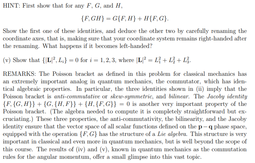 Solved 46. Poisson Brackets: Consider the system of | Chegg.com