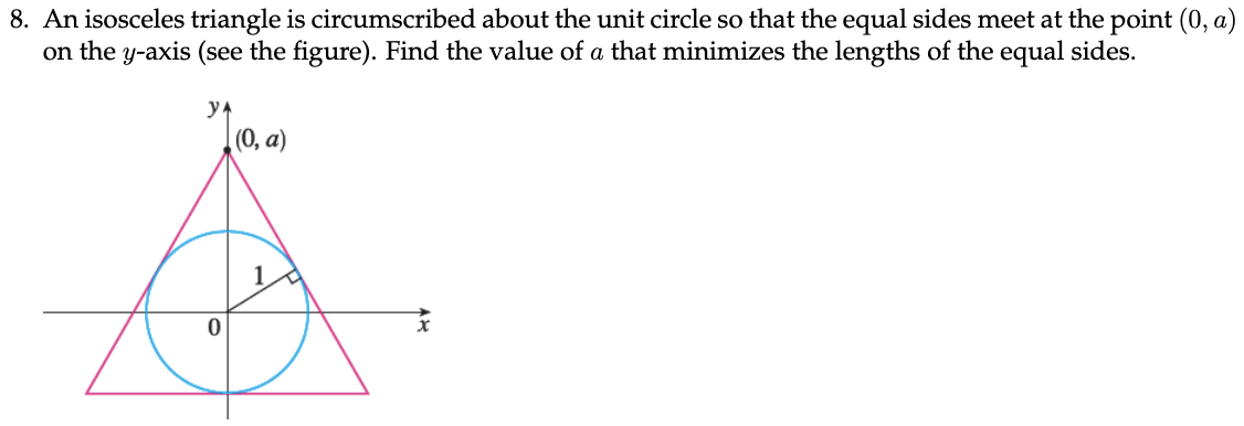 Solved 8. An isosceles triangle is circumscribed about the | Chegg.com