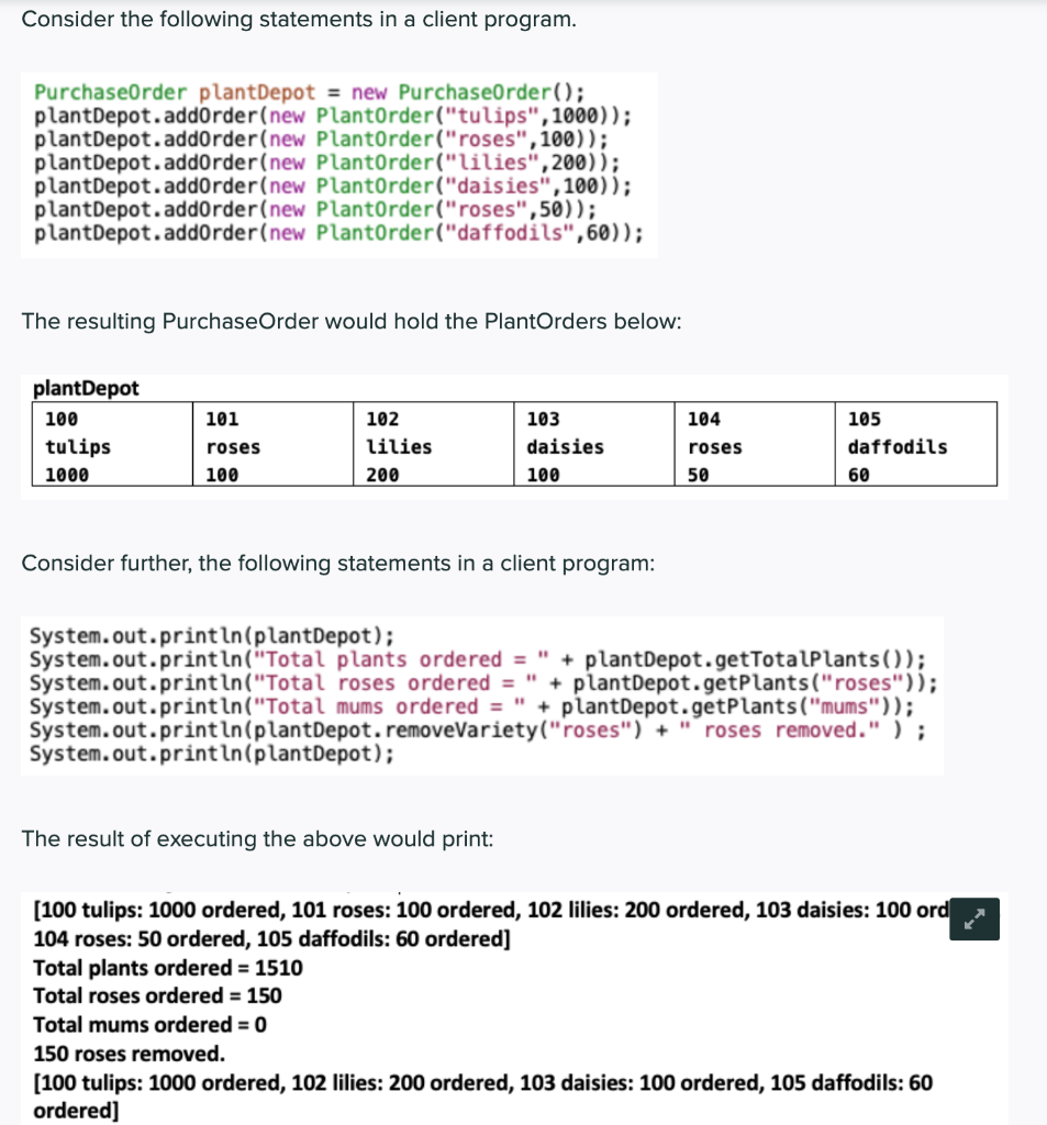 Solved Q3 Object Oriented Programming 40 Points A gardening | Chegg.com