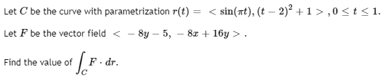 Solved Let C be the curve with parametrization r(t) = ,0. | Chegg.com