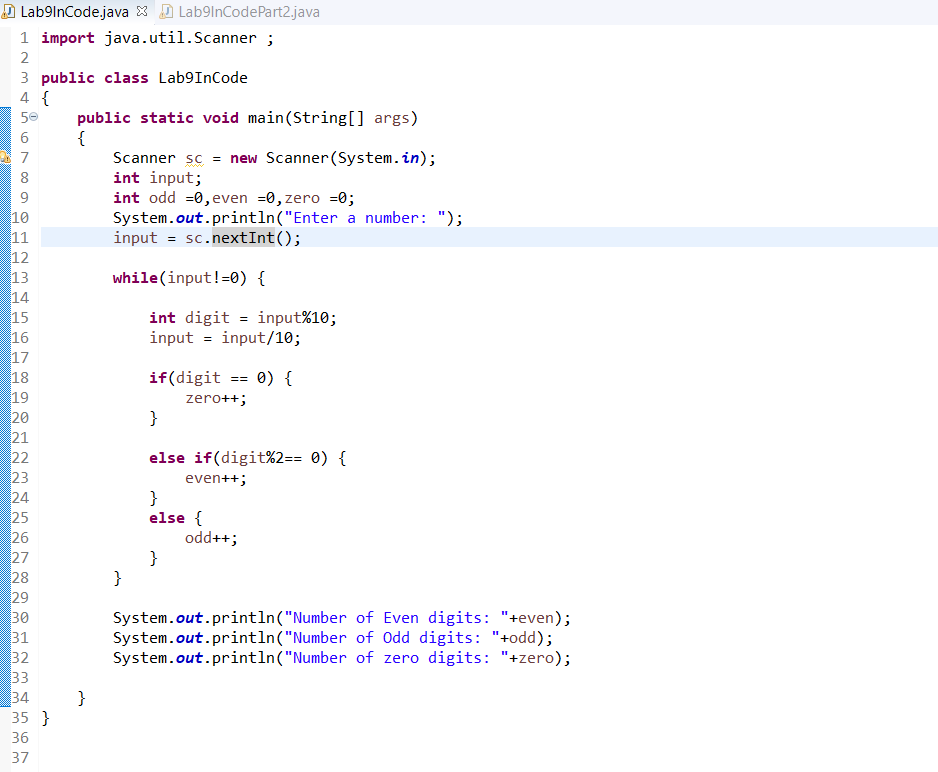 Solved Write A Java Program That Determines The Number Of Chegg