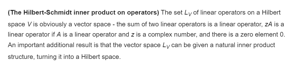 Solved (The Hilbert-Schmidt inner product on operators) The | Chegg.com