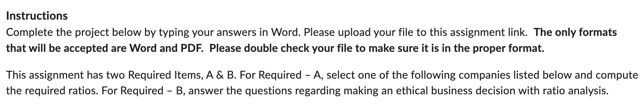 Solved Instructions Complete the project below by typing | Chegg.com
