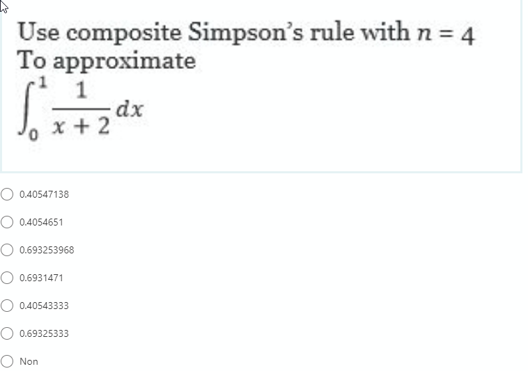 Solved Use composite Simpson's rule with n = 4 To | Chegg.com