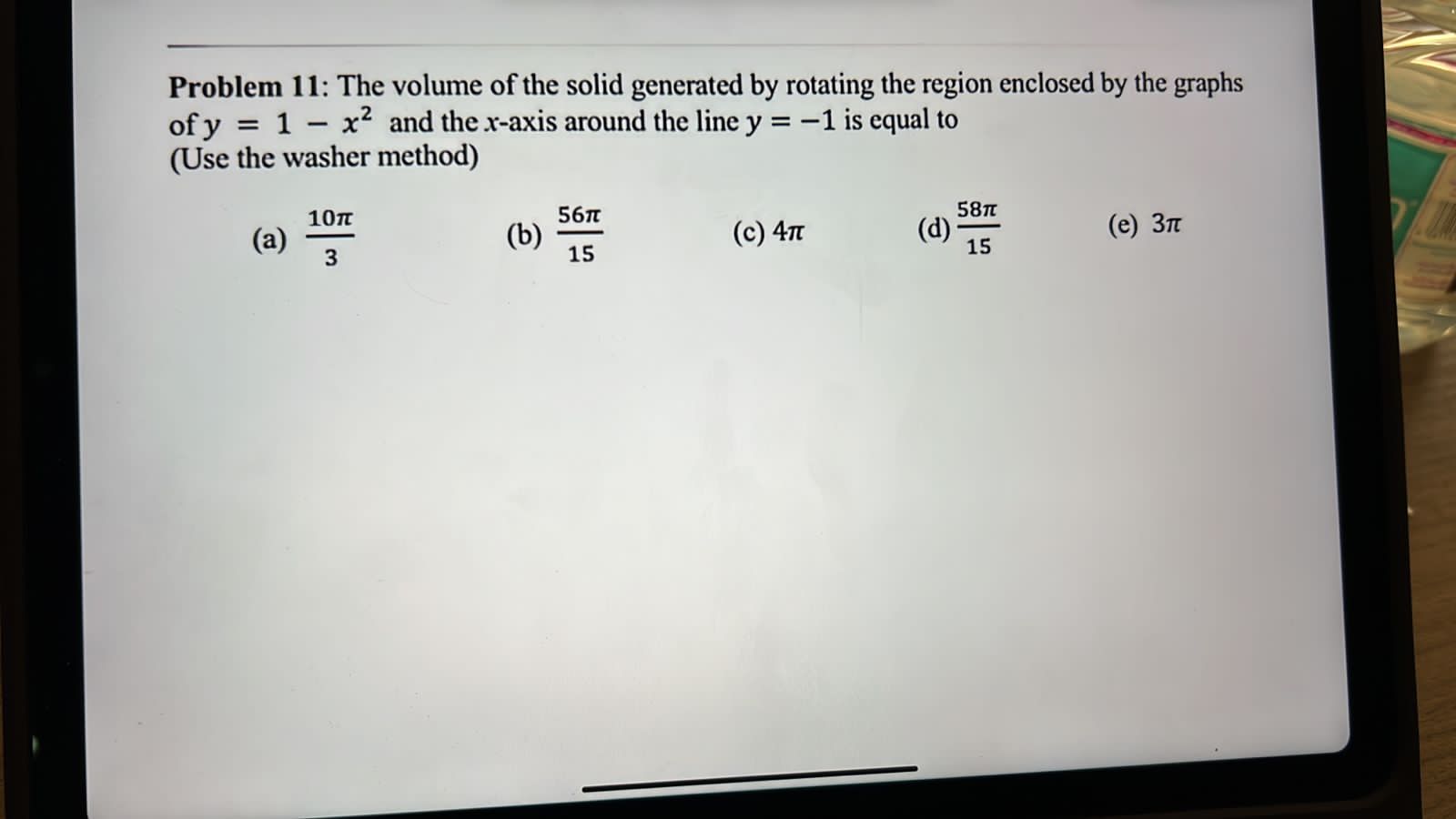 Solved Problem 2 ∫−221 X2x Sinxdx 0 A π 2 B 1 C π D