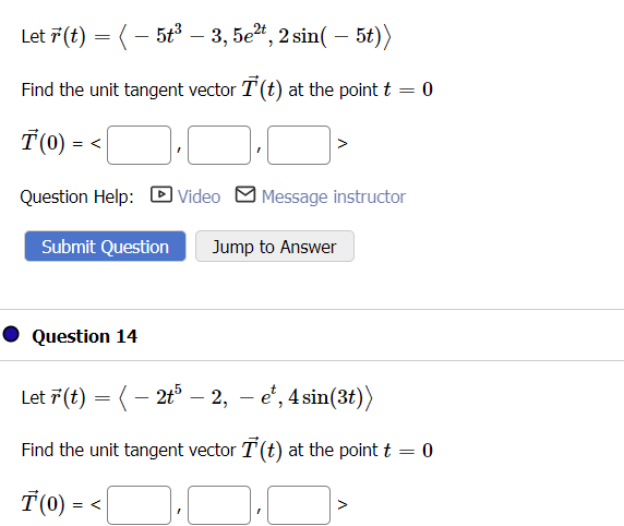Solved 7 Let F(t) = ( – 5t3 – 3,5e2+, 2 sin( – 5t)) Find the | Chegg.com
