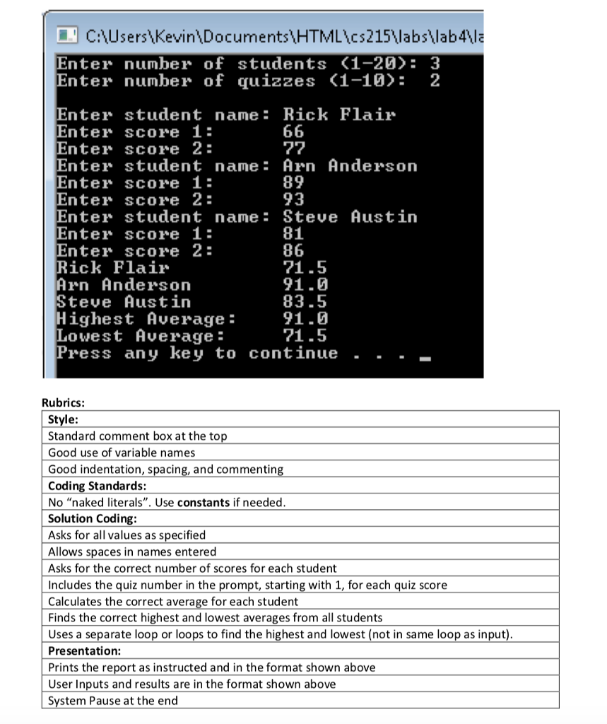Solved CS 215-Fall 2018 Lab 4 Learning Objective: | Chegg.com