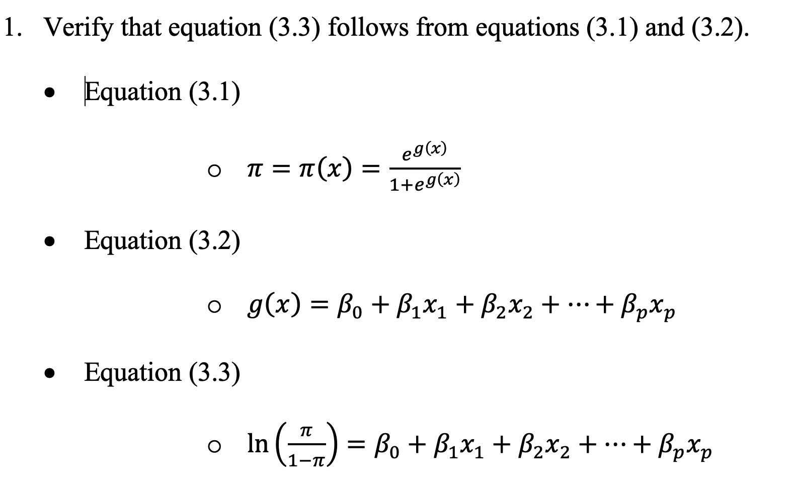 Solved Verify that equation (3.3) follows from equations | Chegg.com