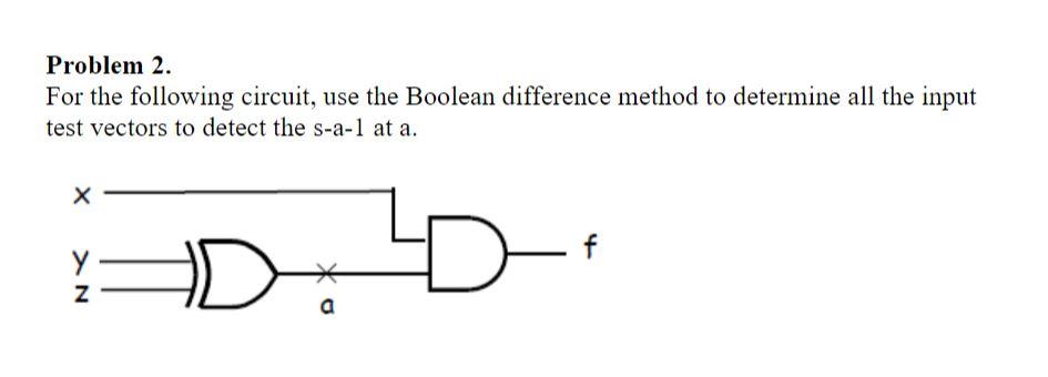 Solved Problem 2. For the following circuit, use the Boolean | Chegg.com