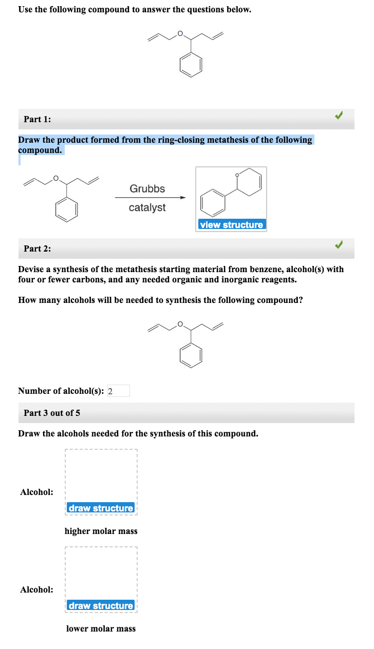 Solved Use the following compound to answer the questions | Chegg.com