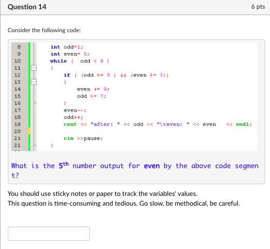 Solved Question 1 2 Pts Examine The Following Code Fragment