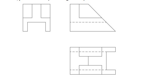 Solved Given the (first angle) top, front and right views | Chegg.com