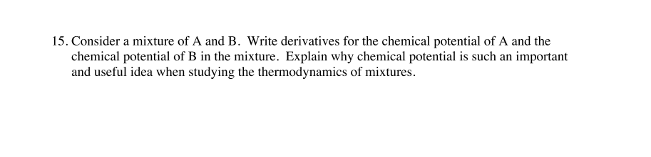 Solved 14. The partial molar volumes of two liquids A and B | Chegg.com