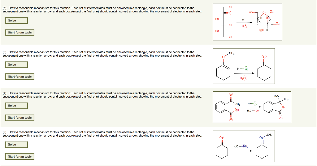 Solved Draw a reasonable mechanism for this reaction. Each | Chegg.com