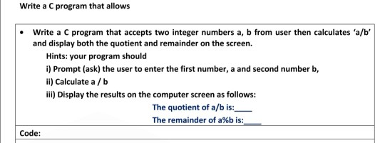 Solved Write a C program that allows Write a C program that | Chegg.com