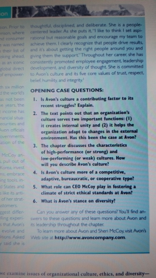 Solved OPENING CASE Application Sheri McCoy is the CEO of | Chegg.com