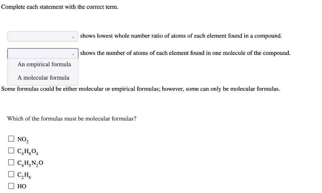 Solved Complete each statement with the correct term. shows | Chegg.com