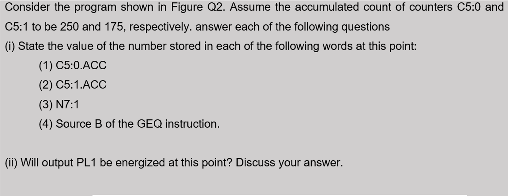 Consider the program shown in Figure Q2. Assume the | Chegg.com